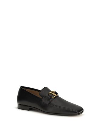 Valentino Garavani Mens Goat Vlogo Loafers Nero Goatskin-Hircus Goatskin Goatskin/hircus