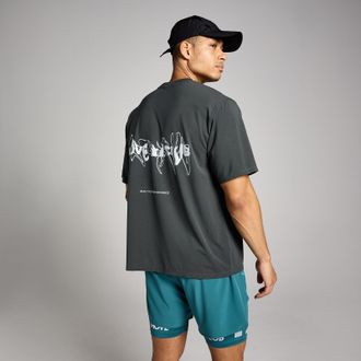 MyProtein T-shirt graphique oversize Hybrid MP homme - Noir d&eacute;lav&eacute; - XS