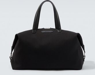 Brioni Weekender aus Canvas mit Leder
