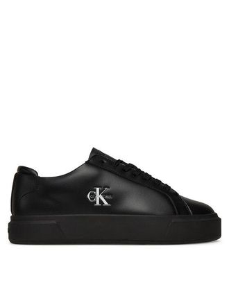 Calvin Klein Sneakers Basket Cupsole Laceup Lth Ml YW0YW01945 Schwarz