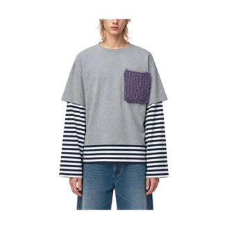 Charles Jeffrey Loverboy Loverboy by Charles Jeffrey - Pull &agrave; col rond ray&eacute; superpos&eacute; - Homme - Tops - Multicolore - Taille: S