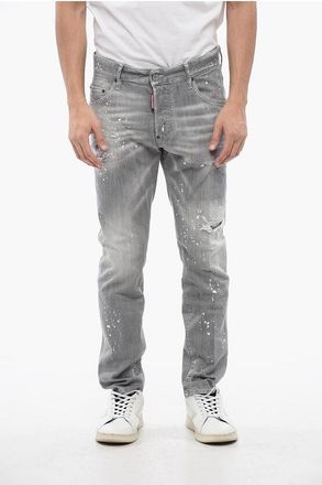 Dsquared2 Distressed SKATER Denims with Paint Motif size 44