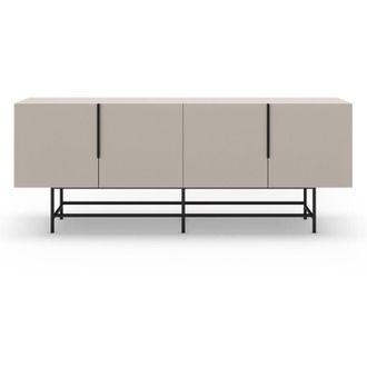 DRAWER Drawer - Buffet 4 portes en bois et m&eacute;tal L200cm - Beige - Vintara