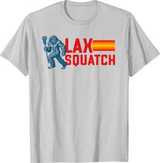 Giant Step Design Co. LaxSquatch! Vintage Sasquatch Lacrosse Player Funny Lax T-Shirt