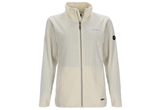 River Creek Fleecejacke 50830 Damen Coralfleecejacke mit Wellen-Pressprint