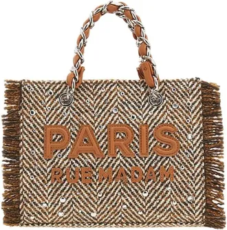 Rue Madam Femme, Sacs, Brun, Taille: ONE Size Mini sac cabas en tweed