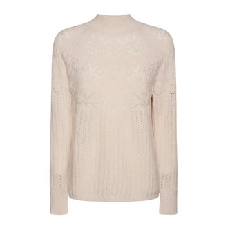 Elena Miro Lupetto in Costa Traforata - - Knitwear - Damen - Beige - S