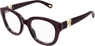 Chlo&eacute; Femme, Accessoires, Violet, Taille: 51 MM Ch0304O Lunettes