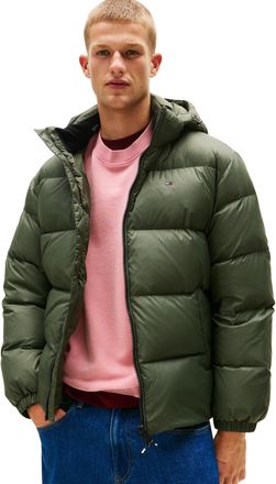 Tommy Jeans Herren Pufferjacke Essential Down Jacket Warm, Gr&uuml;n (Pewter Green), XS