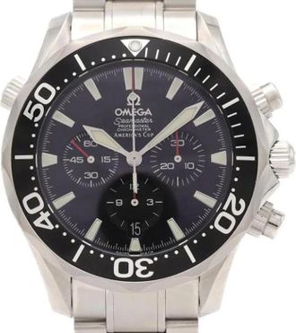Omega Pre-owned Acier inoxydable montres - Homme - Pre-owned - Noir - Taille: ONE Size