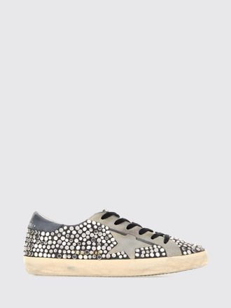 Golden Goose Baskets Super-Star en cuir avec clous et effet us&eacute;
