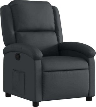 vidaXL Relaxsessel Echtleder Schwarz vidaXL