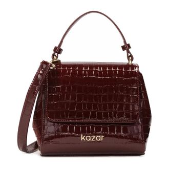 Kazar Maroon Lackleder Handtasche - - Bags - Damen - Braun - ONE SIZE