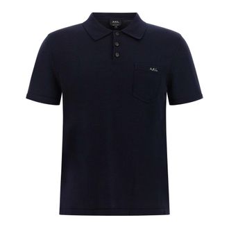 A.P.C. A.p.c., Homme, Tops, Bleu, Taille: XL Polo Chemises