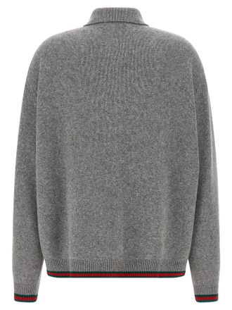Gucci Womens Gray Wool Cardigan Clothing