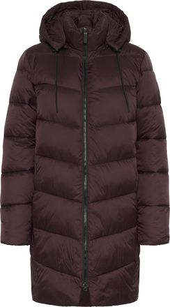 Kaffe Damen Womens Jacket Quilted High Neck Hip Length Zipper and Buttons Casual Fit Outerwear, Fudge, 40