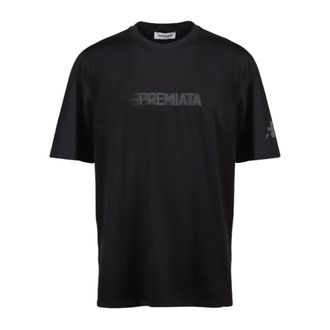 Premiata Homme, Tops, Noir, Taille: 2XL T-shirt en coton avec imprim&eacute;