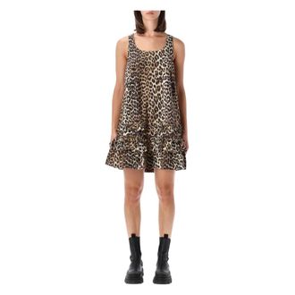 Ganni Mini-Kleid R&uuml;schen - - Dresses - Damen - Mehrfarbig - XS