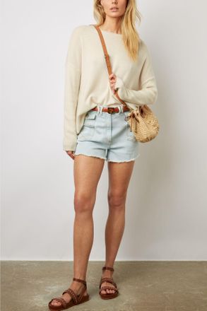 Gerard Darel Short frang&eacute; &agrave; monogramme - FAREL - Bleu ciel