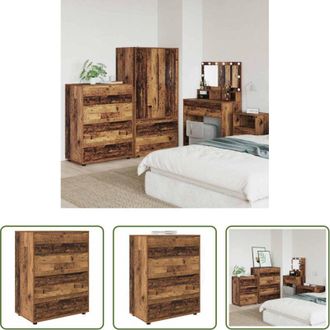 vidaXL Holzschrank - Stauraumschr&auml;nke 2 pcs Altholz 80 x 48 x 105 cm Holzwerkstoff