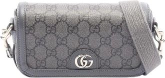 Gucci Sac bandouli&egrave;re Pre-owned Ophidia GG Supreme en toile enduite - Femme - Pre-owned - Gris - Taille: ONE Size
