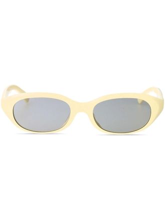 Burberry Sunglasses lunettes de soleil &agrave; monture ovale - Jaune
