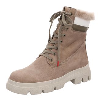 Think Damen KANGAE chromfrei gegerbte Lodenfutter Stiefelette, 2000 Stone/Kombi, 40.5 EU