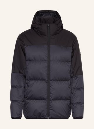 HUGO BOSS Daunenjacke Block Mit Abnehmbarer Kapuze blau