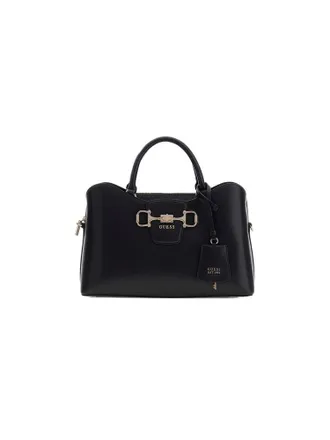 Guess Womens Satchel Bag Black Polyurethane - Satchel-Bags