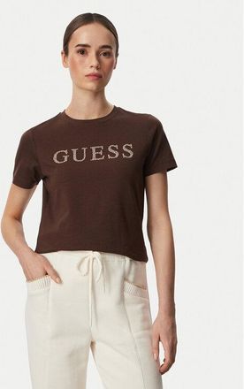 Guess T-Shirt V6RI20 J1314 Braun Regular Fit