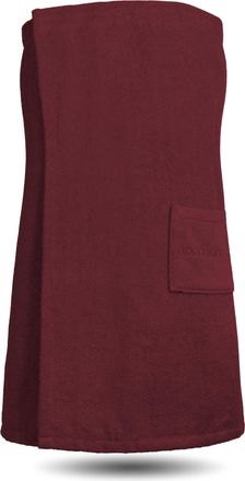 Normani Damen Sauna Kilt Saunahandtuch aus 100% Bio-Baumwolle - extra gro&szlig; ab Gr&ouml;&szlig;e 44 Farbe Burgund