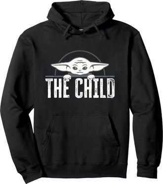 Star Wars The Mandalorian The Child Grogu Weathered Logo Pullover Hoodie