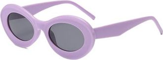 Generic Lunettes De Soleil Ovales R&eacute;tro For Femmes, Protection UV400, Lunettes De Soleil For Hommes For La Conduite Et Les Sports De Plein Air(Purple)