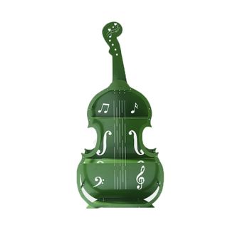 Generic Kreatives Bücherregal, Regaleinheit aus Edelstahl, Dekoratives Cello-Lagerregal, Geeignet for Schlafzimmer, Wohnzimmer, Home Office(Green)