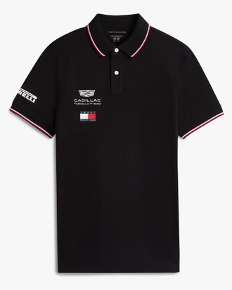 Tommy Hilfiger TH x Cadillac Formula 1 Team Poloshirt in Performance-Qualit&auml;t in