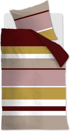 Ambiante Mako-Satin-Bettw&auml;sche-Garnitur Andy Farbe Red Gr&ouml;&szlig;e 135x200+80x80