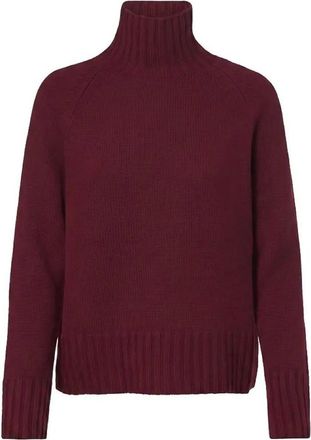 Max Mara Rundhalspullover - Dunkelrot