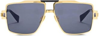 Balmain unisex, Accessoires, Jaune, Taille: 60 MM Lunettes de soleil &agrave; monture g&eacute;om&eacute;trique