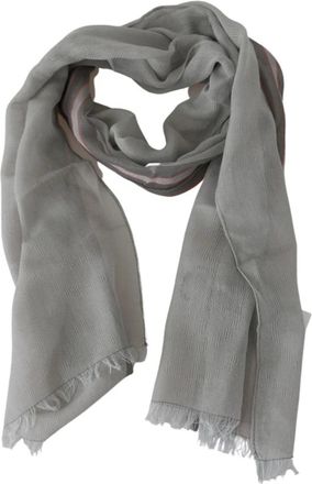 Costume National &Eacute;charpe en coton &agrave; franges - Homme - Accessoires - Gris - Taille: ONE Size
