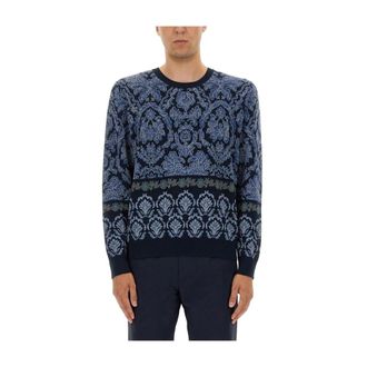 Etro Rundhals-Strickware - - Knitwear - Herren - Blau - XL