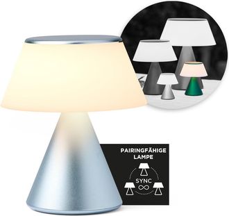 Lexon LUMA M LED Schreibtischlampe, kabellose Tischlampe mit Touchdimmer und Synchronisation Multi-Lampen, 9 Lichtfarben für Büro, Schlafzimmer und Nachttis