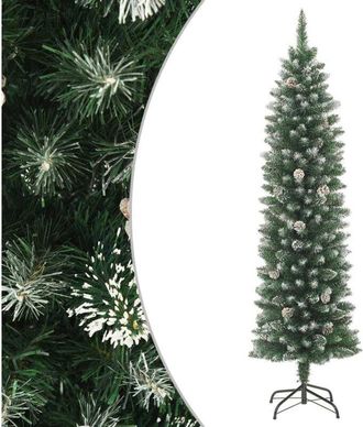 vidaXL K&uuml;nstlicher Weihnachtsbaum mit St&auml;nder Schlank 240 cm pvc Vidaxl