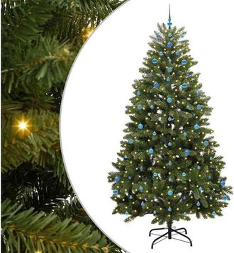 vidaXL K&uuml;nstlicher Weihnachtsbaum Gr&uuml;n 270 cm PVC und Metall vidaXL
