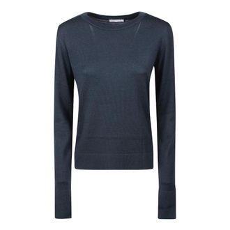 Patrizia Pepe SweaT-shirt &agrave; manches longues - Femme - Pulls - Bleu - Taille: 40 FR