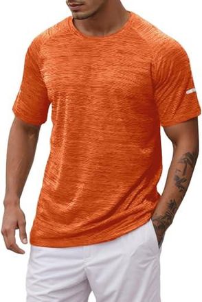 Generic T-shirts pour hommes en coton col rond l&eacute;ger haut loisirs confortable respirant extensible dans de nombreuses couleurs hommes t-shirts d&eacute;t&eacute; basiques t