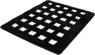 Kleine Wolke Badteppich Boxes in Schwarz-Wei&szlig; mit 55x65 cm