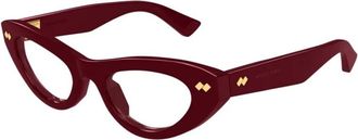 Bottega Veneta Femme, Accessoires, Rouge, Taille: 49 MM Optical Frame