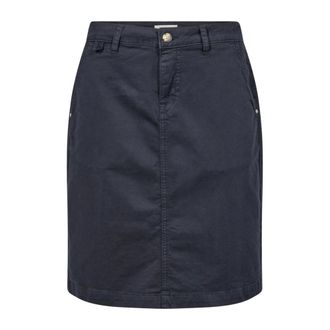 Cream Femme, Jupes, Bleu, Taille: 44 FR Jupe en Twill Bleu Marine avec Poches