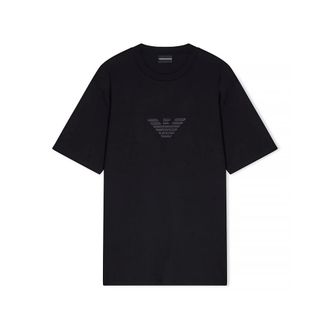 Emporio Armani Homme, Tops, Noir, Taille: 2XL T-shirt en jersey Pima