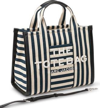 Marc Jacobs Sac cabas The Medium tote &agrave; rayures